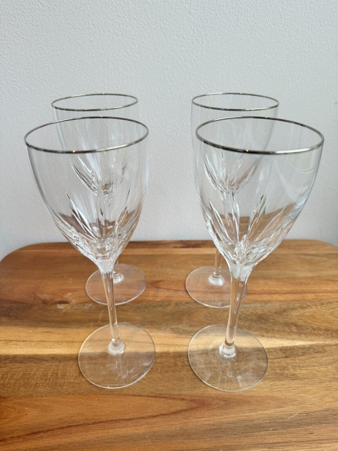 Lenox Firelight Platinum 8-3/8" Tall Wine Goblet - Set of 4 - Etsy