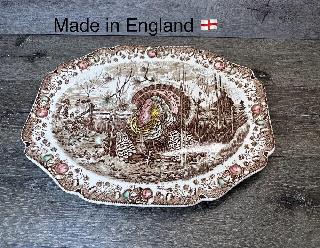 Johnson Brothers His Majesty Turkey Platter Thanksgiving Made England ...