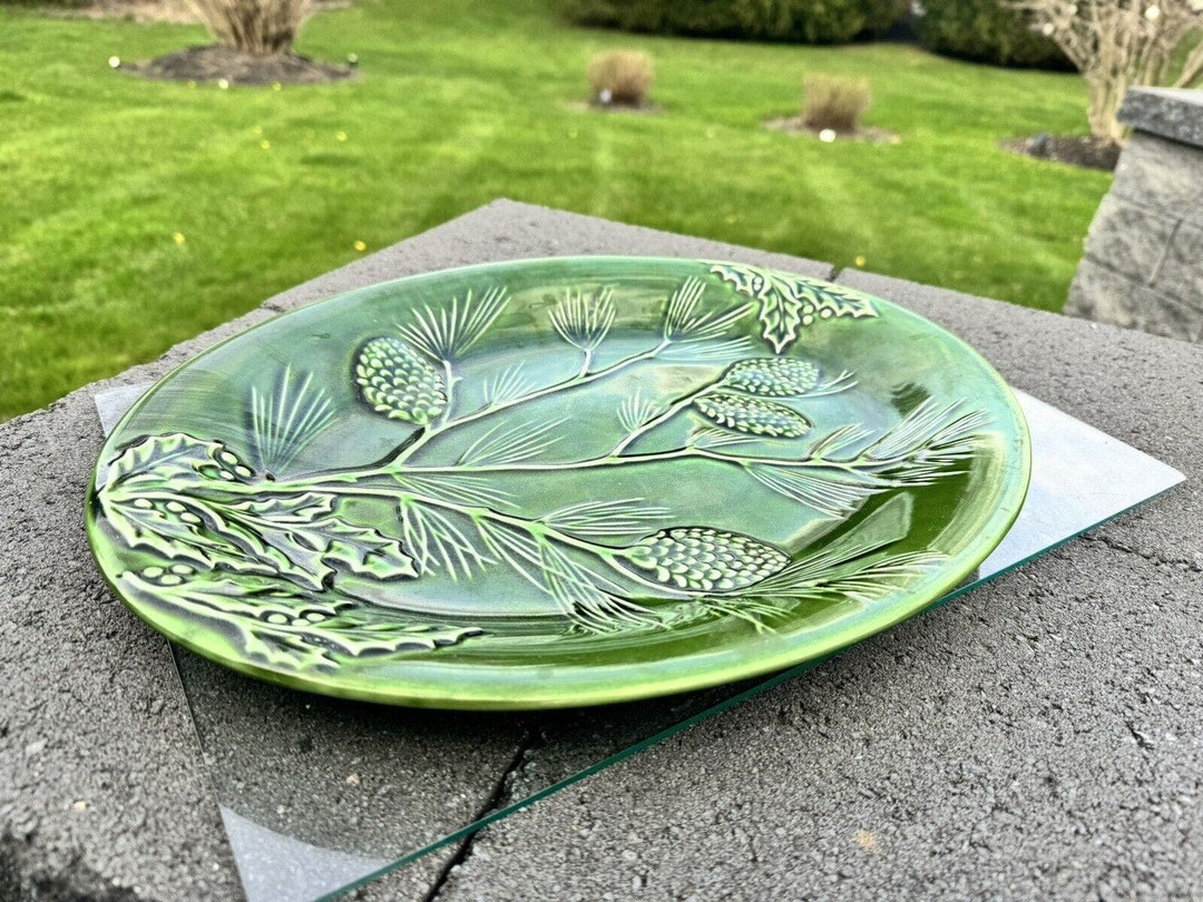 Lenox Rustic Pine Oval Serving Platter Green Holiday Winter Christmas ...