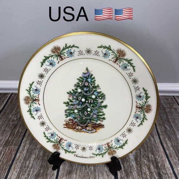 Lenox Around the World Christmas Trees Plates - Etsy