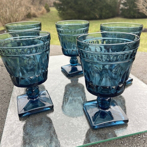 Blue Drinking Goblets - Etsy