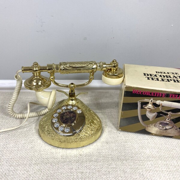 Gold Telephone - Etsy