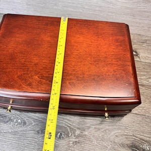 Vintage Reed and Barton Wooden Jewelry Box With Drawer 14x10x4.5 - Etsy