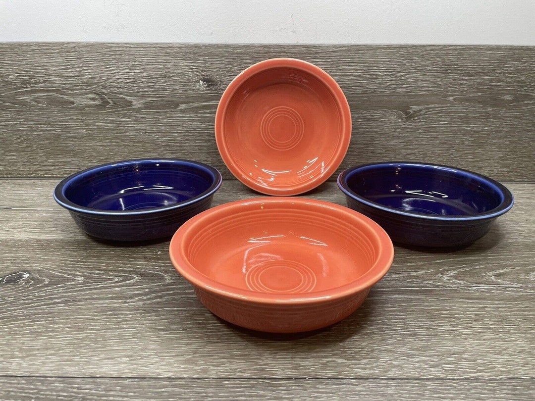 Fiesta HCL 5 1/2 FIESTA BOWLS Radioactive Red and Cobalt - Etsy