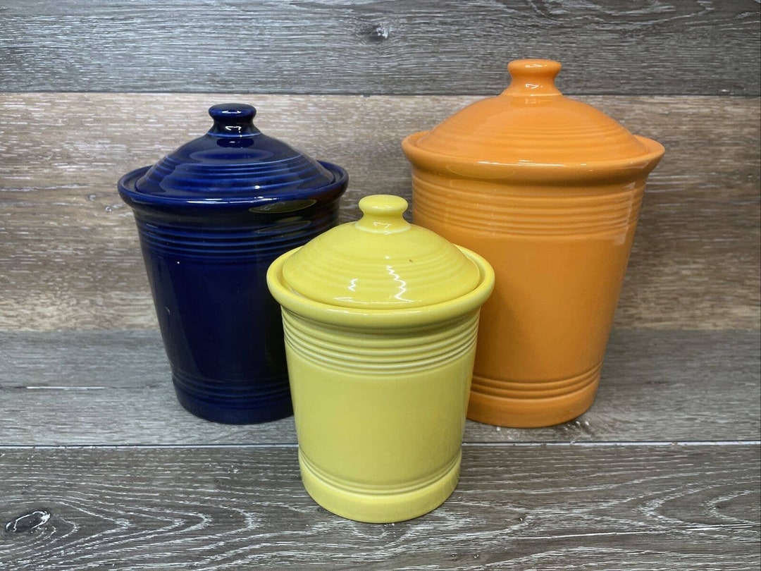 Fiesta HLC Canister Utensil Crock W/lid 3 Qt,2 Qt,1 Qtset of 3 - Etsy