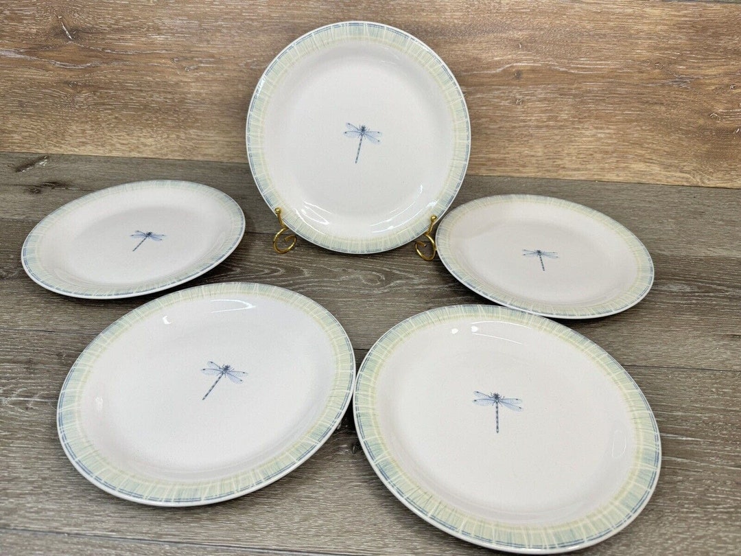 Portmeirion Studio Lakeside Dragonfly 9-1/8 Salad Plates set of 5 - Etsy