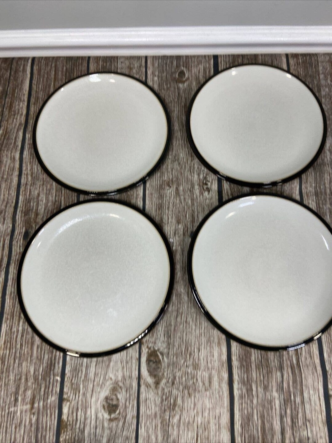 Denby Everyday Black Pepper Dinnerware Pattern 9" Salad Plates Set of 4 ...