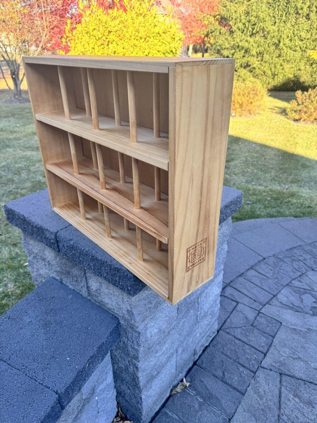 Napa Valley Wooden 144 CD Compact Disc Storage Rack Shelf Crate Case ...