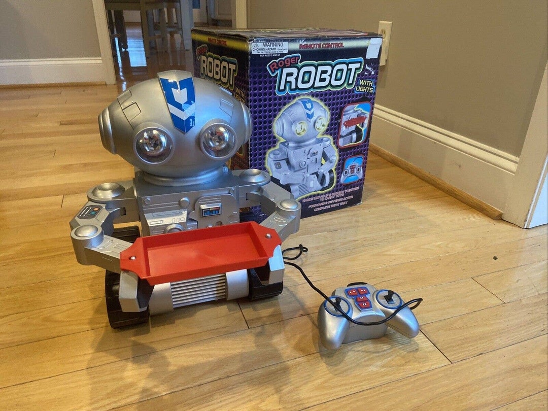 Vintage Roger Robot W/tray Wired Remote Control 14" Tall Hands Move - Etsy