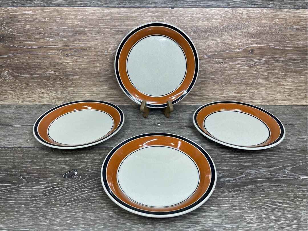 Höganäs Keramik RANDA BANDA Salad Plates 7.5 Made in Swedenset of 4 - Etsy