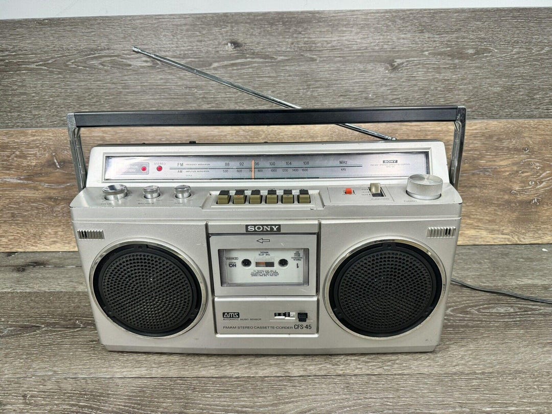 Vintage SONY Am/fm Stereo Cassette-corder Boombox CFS-45 Tested Working ...