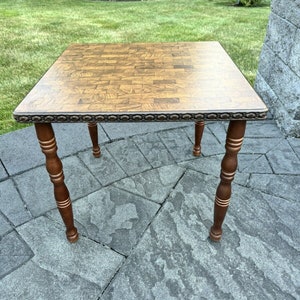 Vintage Staking Club Table Wooden Legs and Formica Top W 18 X H 16” - Etsy