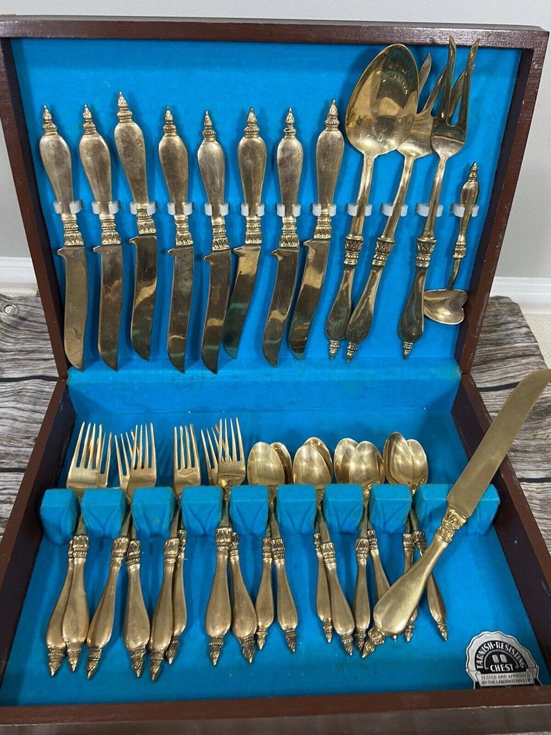 Vintage Meriden Silver Plate Silverware Knife Fork Spoon Set - Etsy