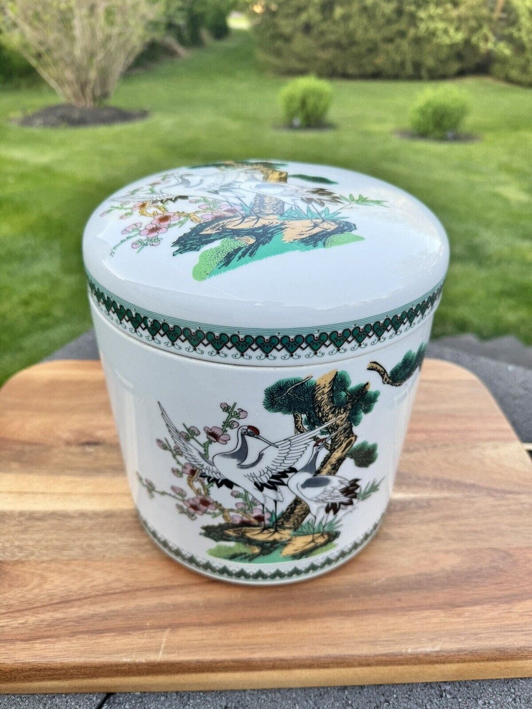 VTG Large Chinese Ceramic Cremation URNS for Human Ashes H8.5xd8 ...