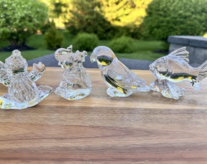 Princess House Crystal Treaures 24% Lead 3” Crystal Figurines Germany - 4 Pc Set - Etsy
