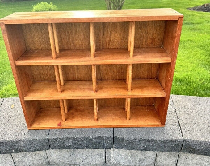 Vtg NAPA VALLEY 144 CD Wooden Shelf Storage Rack Crate Holder Organizer ...