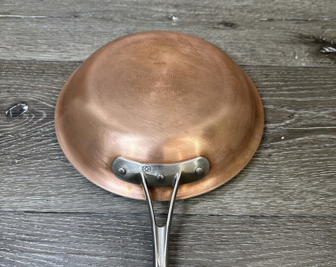 Calphalon Skillet 8" Copper Tri-clad Stainless Sauté Pot Chef's Fry Pan ...