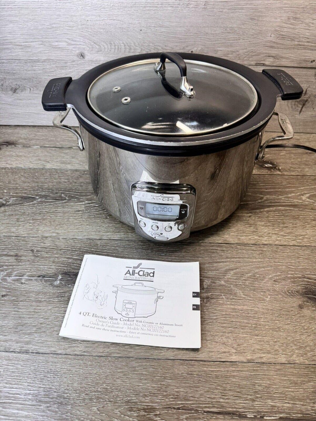 All Clad 4 Qt Stainless Slow Cooker Crock Pot With Non Stick Insert ...