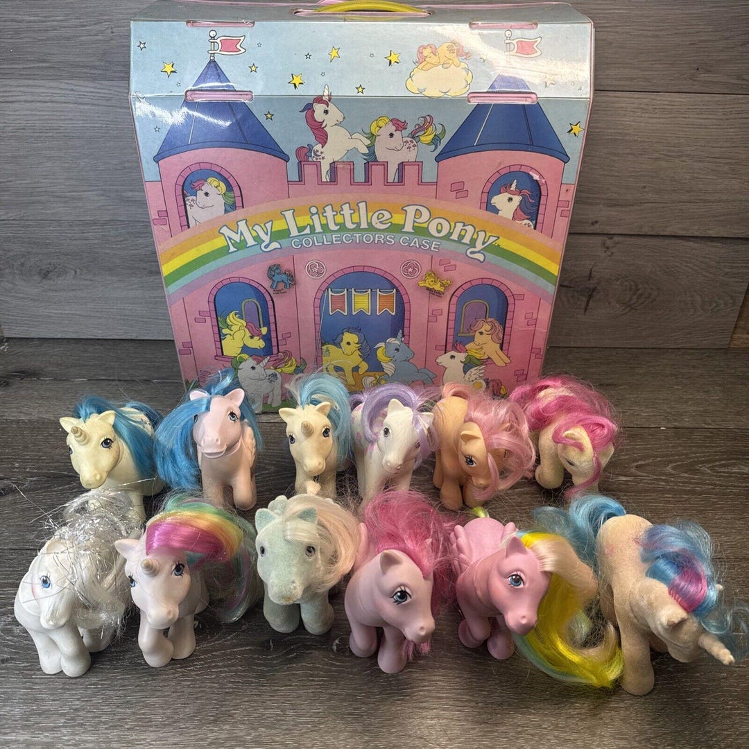 Vintage Hasbro 1985 My Little Pony Collectors Case With 12 Ponies 1984 ...