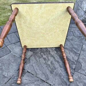 Vintage Staking Club Table Wooden Legs and Formica Top W 18 X H 16” - Etsy