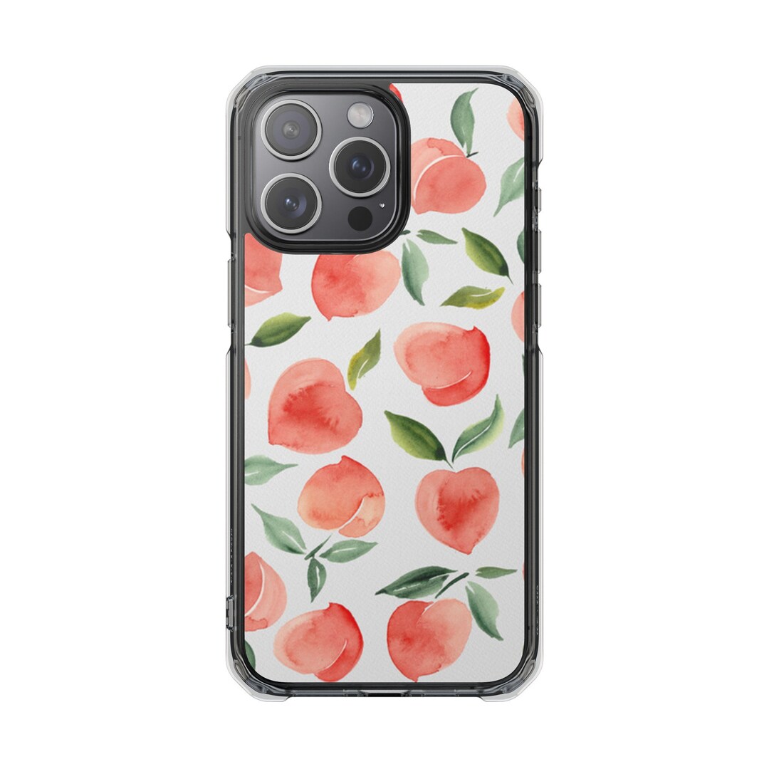 Peaches Magnetic Clear Impact Cases for iPhone 15 Models - Etsy