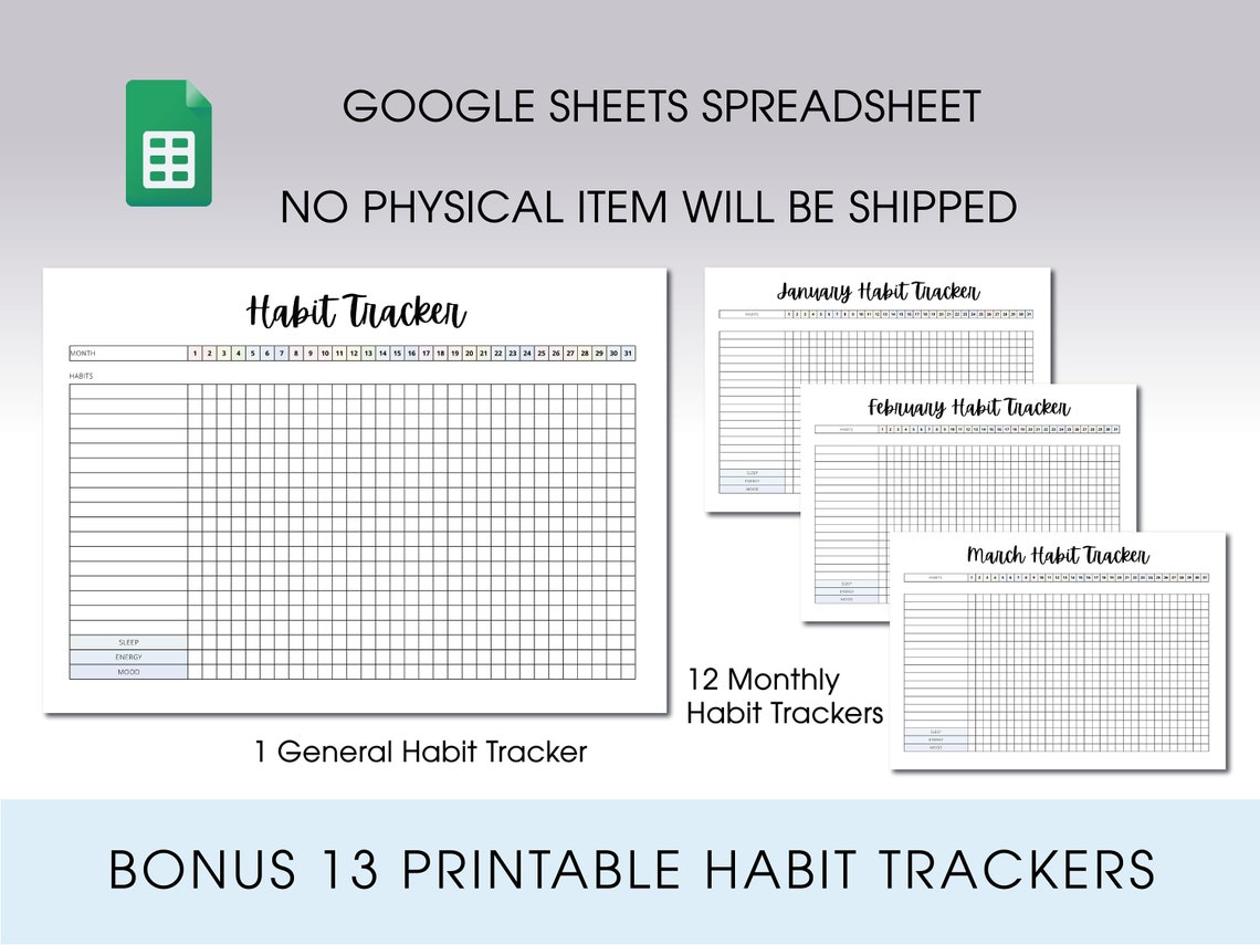 Smart Goals Habit Tracker Vision Board for Healthy Habits Goal Setting ...