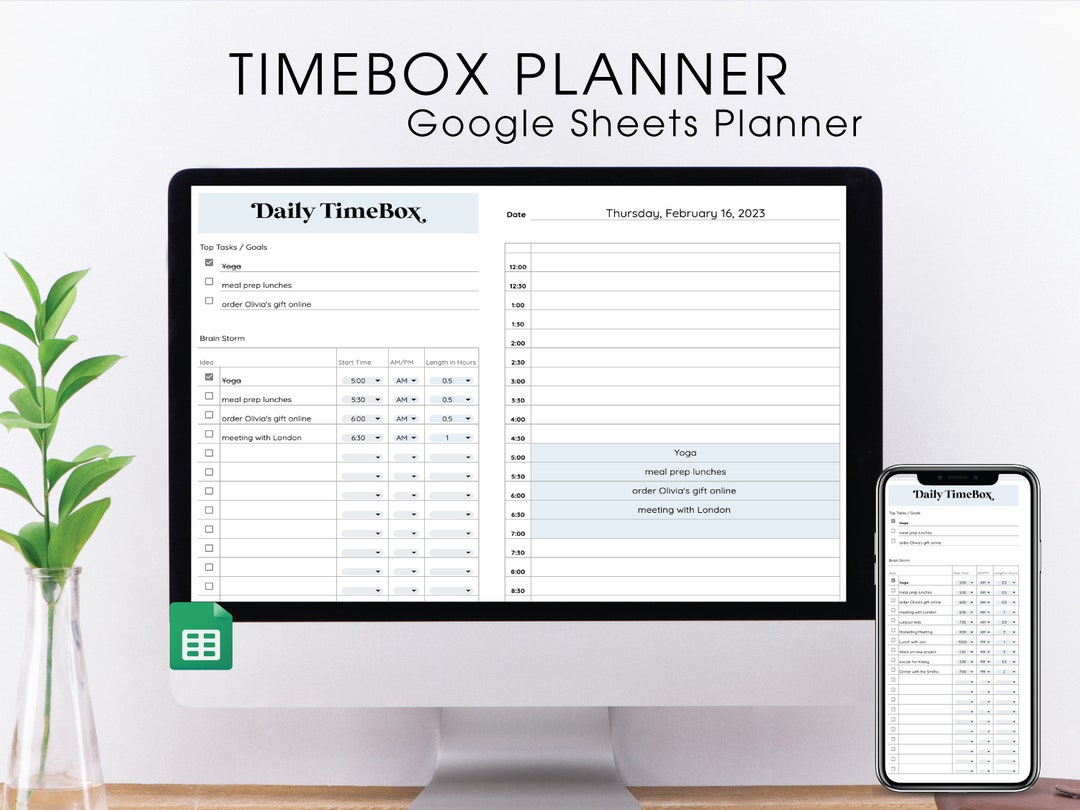 Timebox Planner, Daily Planner, Daily Schedule, Agile Planner, Time Blocking Planner, Time Block ...