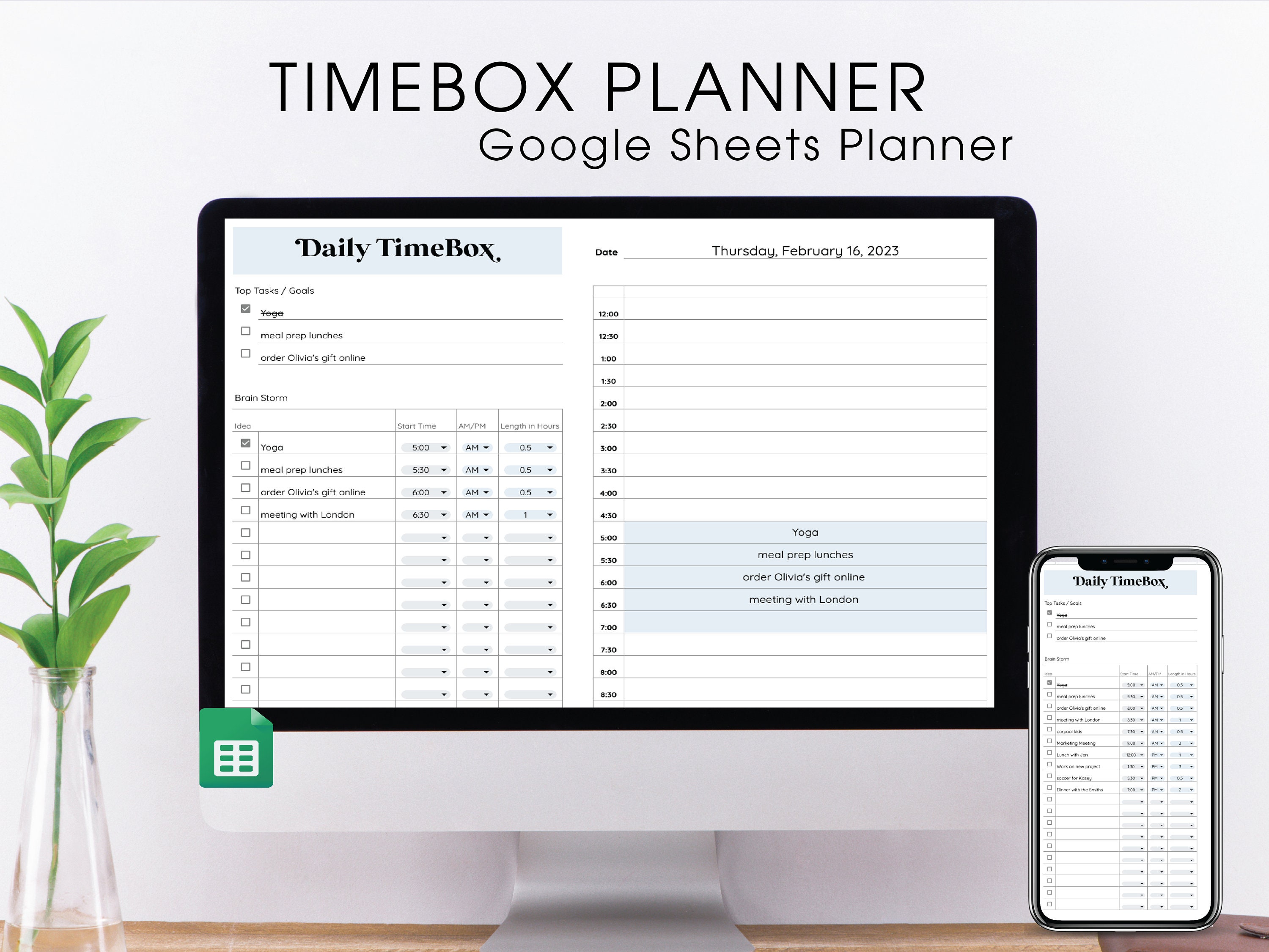 Timebox Planner, Daily Planner, Daily Schedule, Agile Planner, Time ...