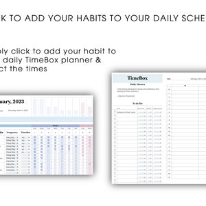 2023 Habit Tracker for Google Sheets, Daily Planner, Goal Tracker ...
