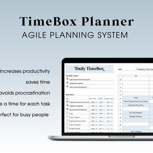 Timebox Planner, Daily Planner, Daily Schedule, Agile Planner, Time ...