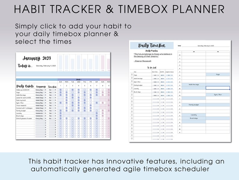Smart Goals Habit Tracker Vision Board for Healthy Habits Goal Setting ...