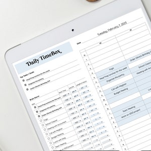 Timebox Planner, Daily Planner, Daily Schedule, Agile Planner, Time ...