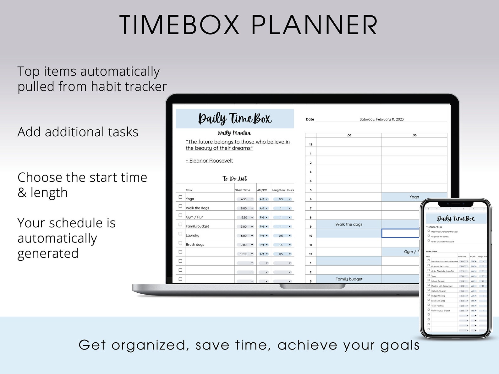 Smart Goals Habit Tracker Vision Board for Healthy Habits Goal Setting ...