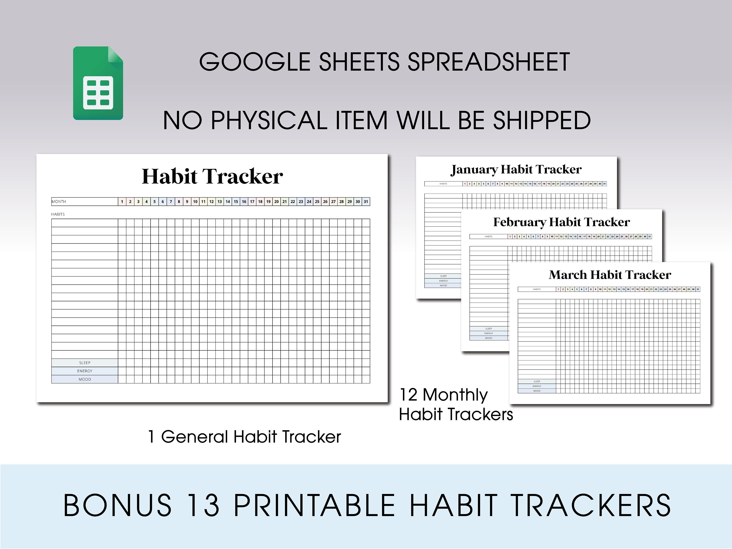 2023 Habit Tracker for Google Sheets Daily Planner Goal - Etsy