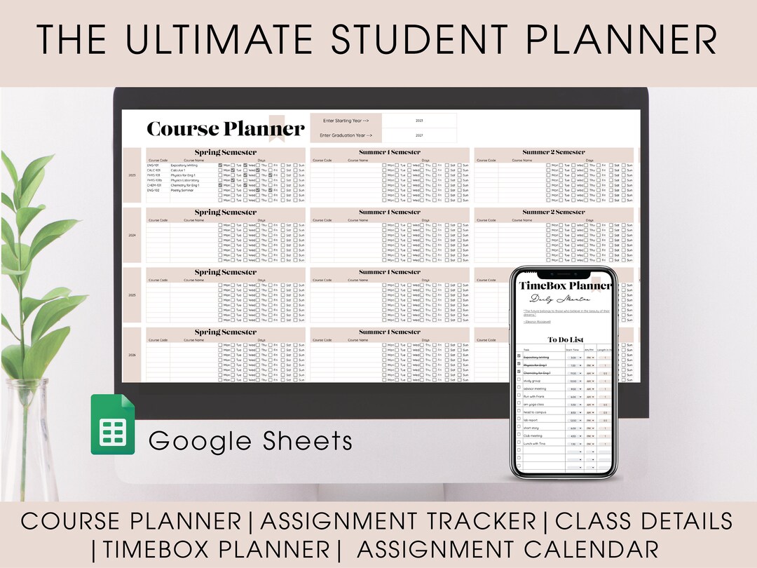 Academic Planner Digital Planner College Planner Good Study Habits ...