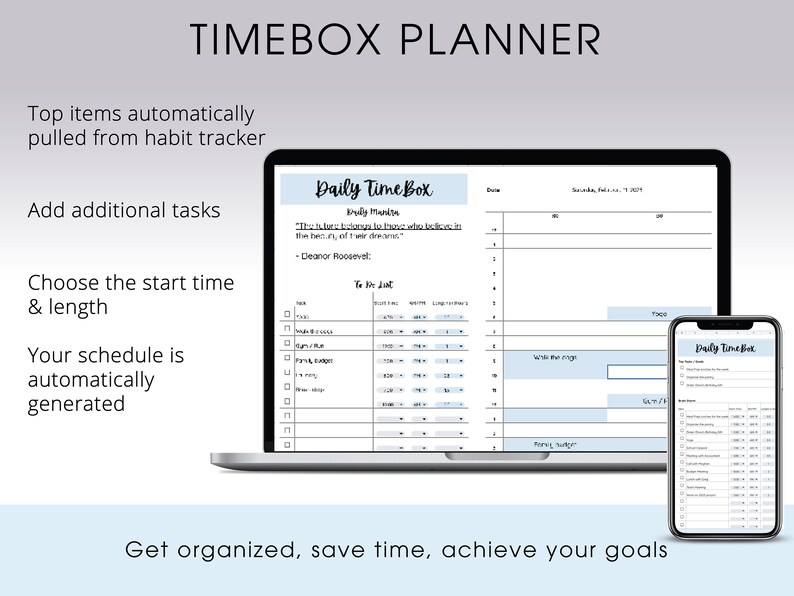 Smart Goals Habit Tracker Vision Board for Healthy Habits Goal Setting ...