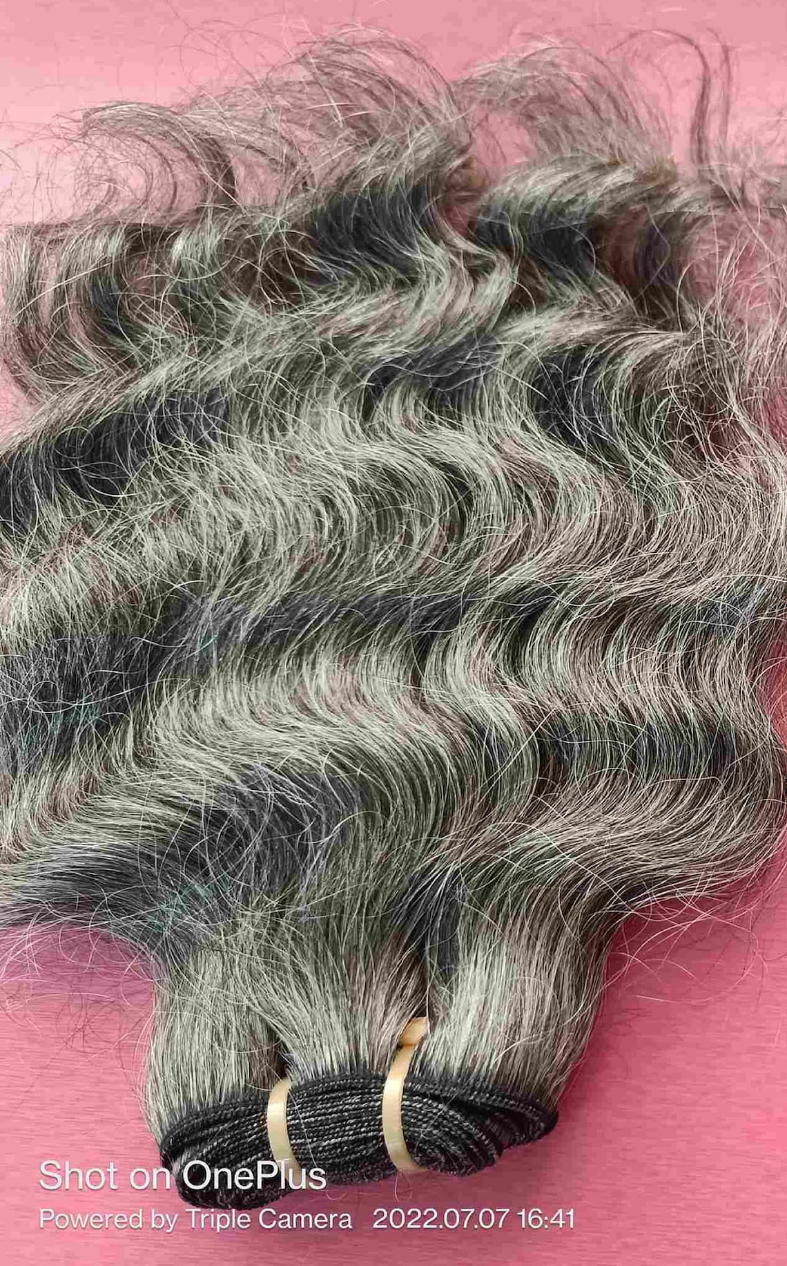 Natural Grey Curly Virgin Human Hair Extensions Pure Gray Hair - Etsy