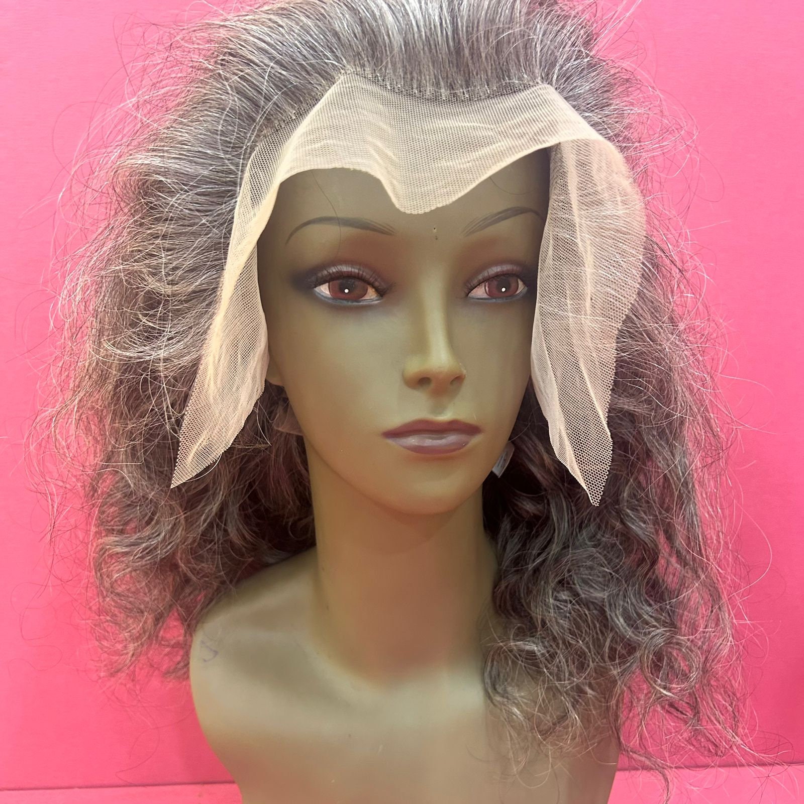 Natural Raw Swiss Lace Front Lace Grey Curly Human Hair Wigs - Etsy