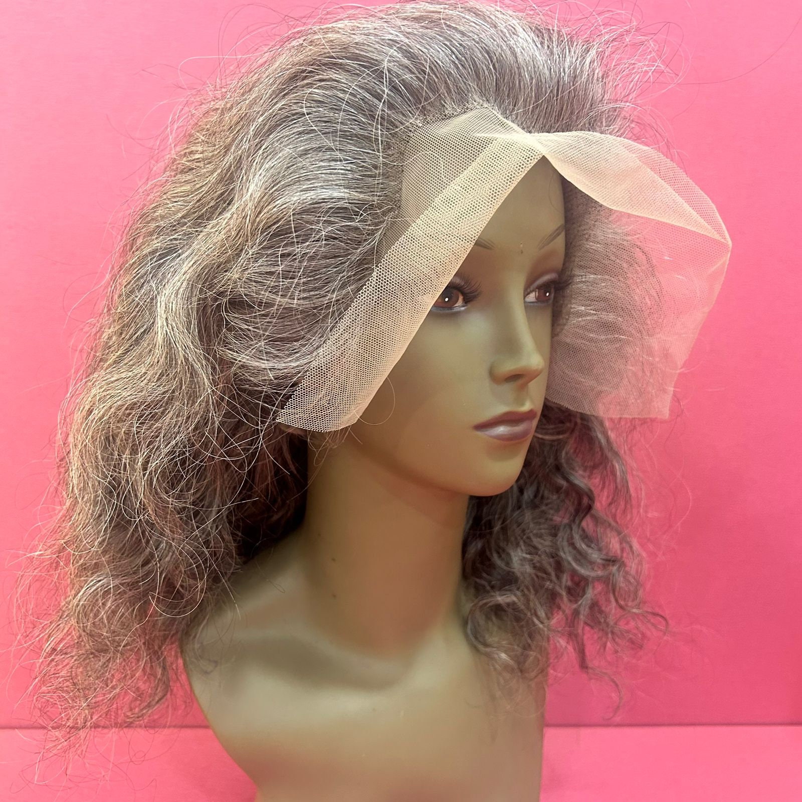 Natural Raw Swiss Lace Front Lace Grey Curly Human Hair Wigs - Etsy