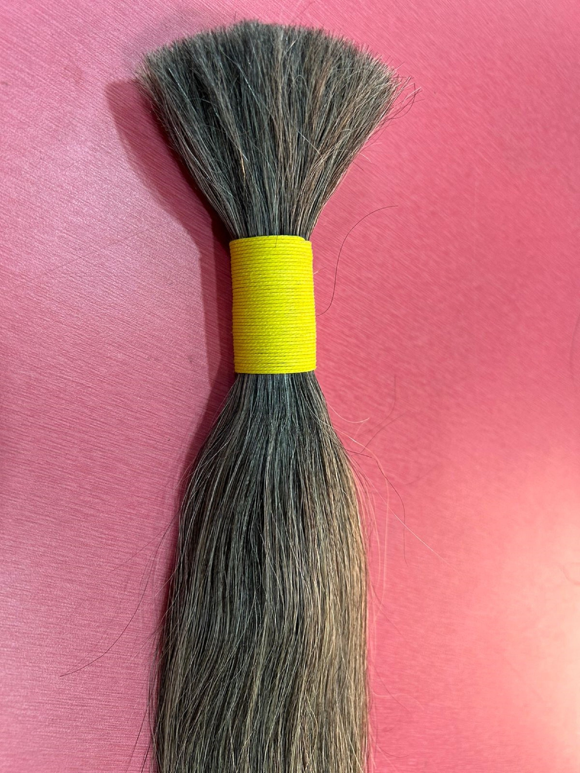 Non-weft Raw Bulk Grey Human Hair Extensions Unprocessed Braiding Grey ...