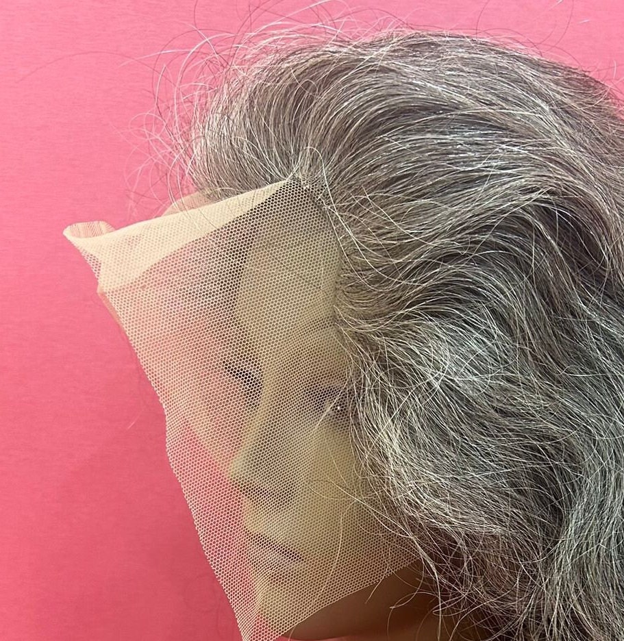 Natural Raw Swiss Lace Front Lace Grey Curly Human Hair Wigs - Etsy