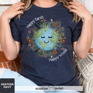 World Earth Day Cottagecore Shirt, Happy Earth Happy World, Wildflower ...