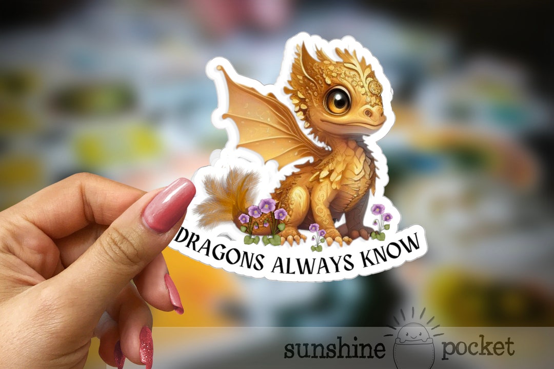 Golden Dragon, Fourth Wing Sticker, Andarna, Violets, Dragons Always ...
