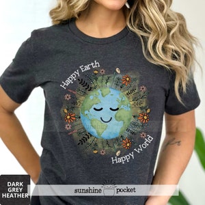 World Earth Day Cottagecore Shirt, Happy Earth Happy World, Wildflower ...