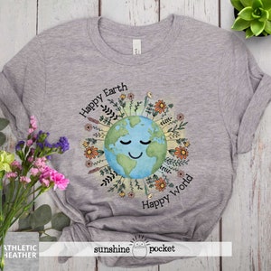 World Earth Day Cottagecore Shirt, Happy Earth Happy World, Wildflower ...