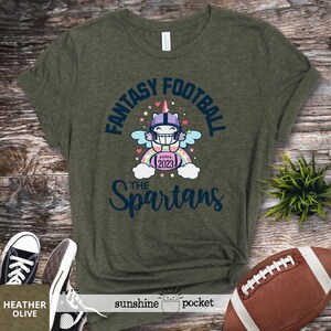 Unicorn Fantasy Football Shirt, Custom Team Name, Girly Fantasy ...