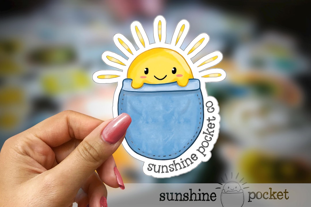 Sunshine Pocket Sticker, Sunshine Pocket Shop Sticker, Sunshine in A ...