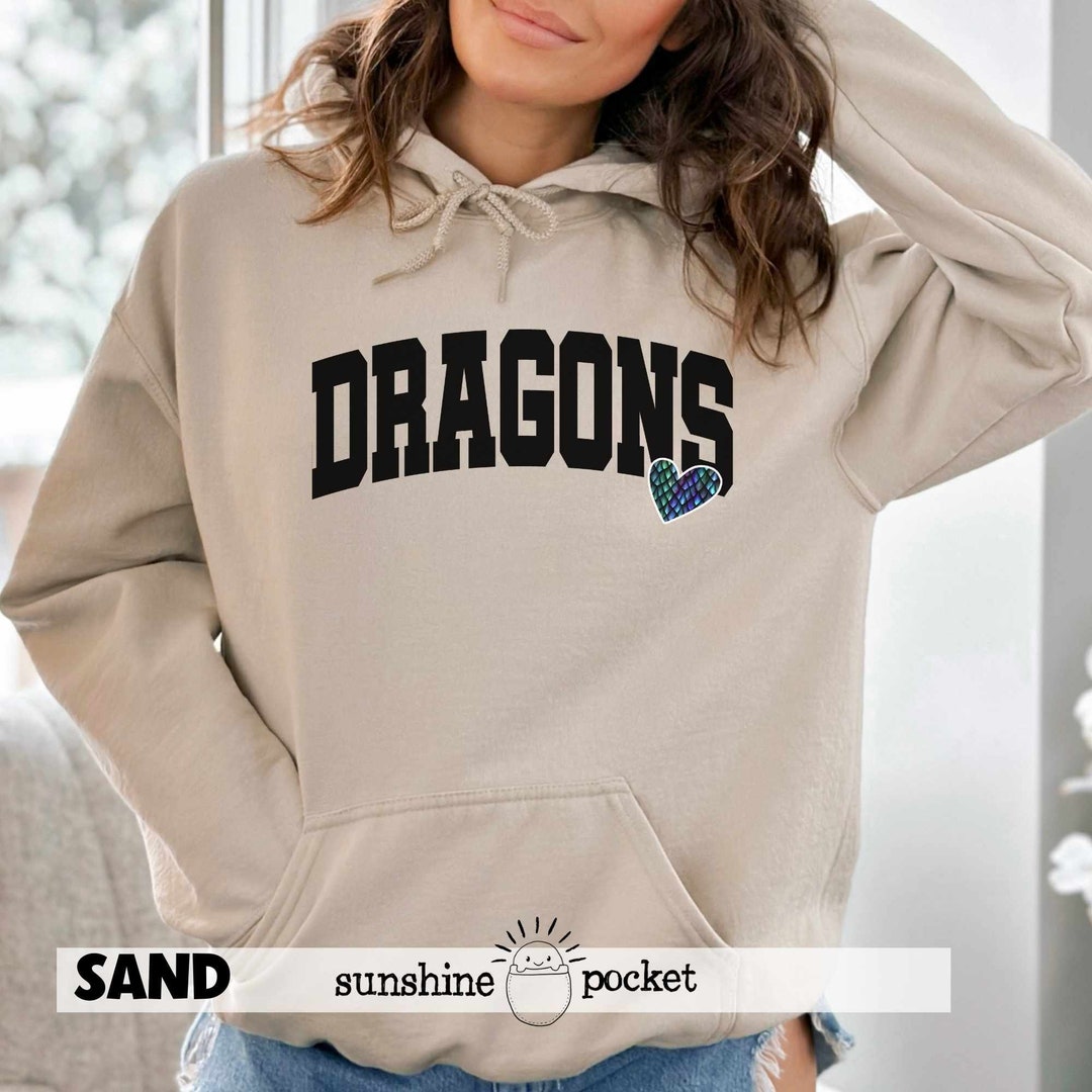Dragon Lover Hoodie, Dragon Pullover, Hooded Sweatshirt, Dragon Heart ...