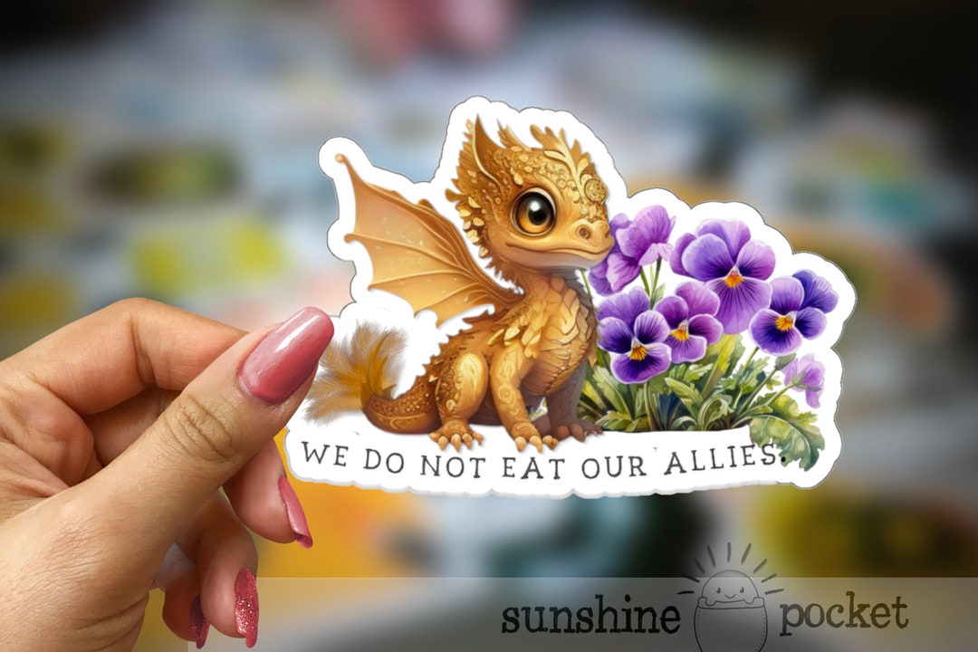 Book Dragon Sticker, Fantasy Bookish Sticker, Golden Dragon, Empyrean ...