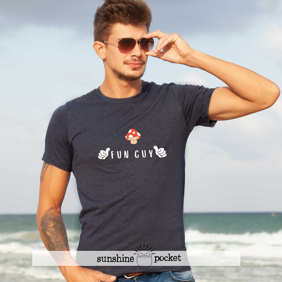 Mushroom Shirt, Cute Little Fungi, Fun Guy T-shirt, Smiling Mushroom ...